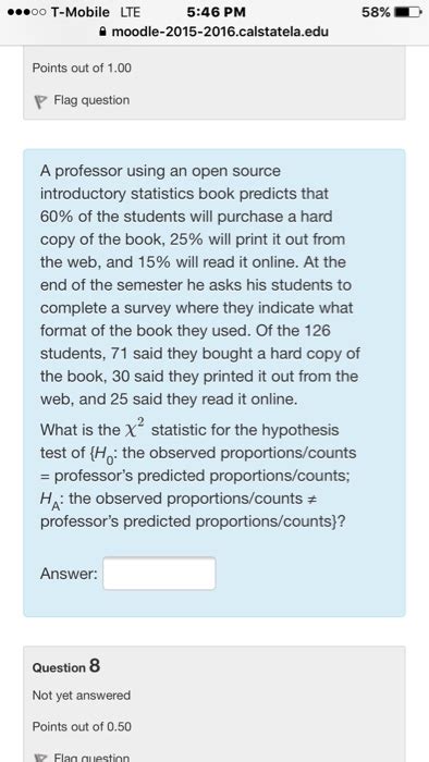 Solved A Professor Using An Open Source Introductory Stat