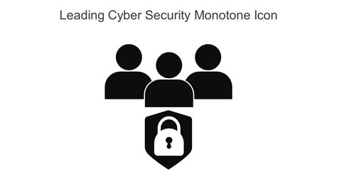 Leading Cyber Security Monotone Icon In Powerpoint Pptx Png And