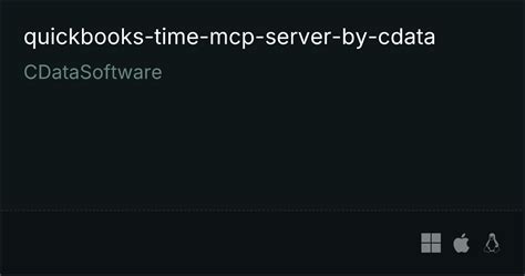Quickbooks Time Mcp Server By Cdata Glama