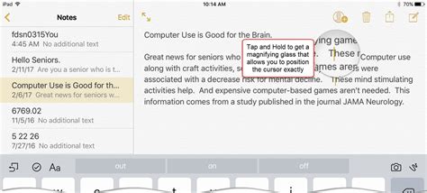 IPad Typing Tips For Seniors Senior Tech Club