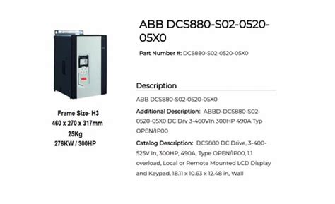 Abb Make Dc Drive Dcs880 S02 0520 05 At ₹ 280000 00 Piece Narhe Pune Id 2851619679062