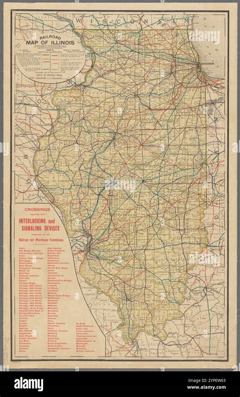 Railroad Map Of Illinois 1894 5 1895 By Illinois Railroad And