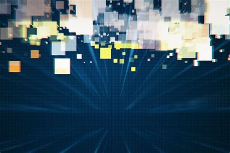 Premium Photo Creative Pixels On Abstract Dark Blue Grid Background Landing Page And