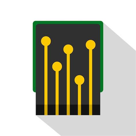 premium vector computer processor icon flat illustration of computer