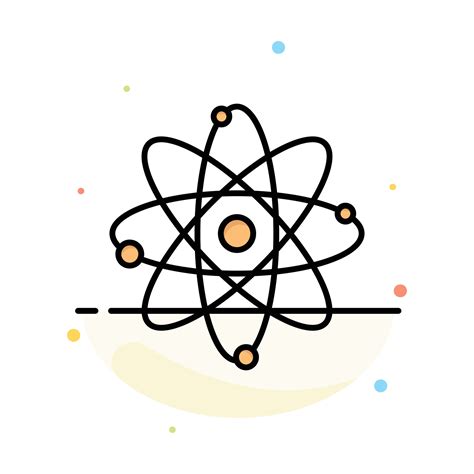 Atom Chemistry Molecule Laboratory Abstract Flat Color Icon Template
