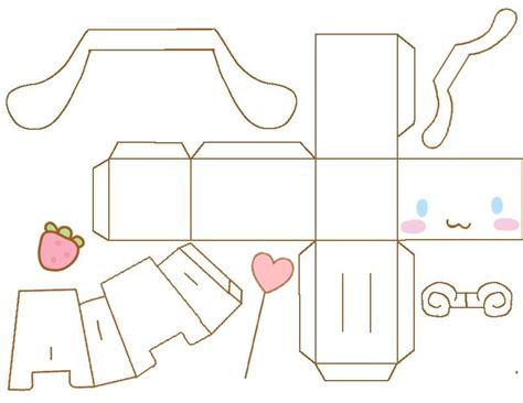 Cinnamoroll Sanrio Papercraft Hello Kitty Crafts Paper Doll Template