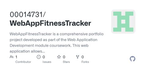 Github 00014731webappfitnesstracker Webappfitnesstracker Is A Comprehensive Portfolio