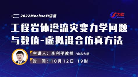 山东大学李利平教授：工程岩体渗流灾变力学问题与数值 虚拟混合仿真方法 仿真秀直播