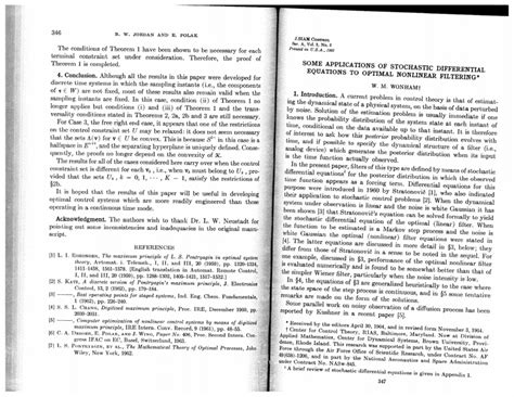 pdf some applications of stochastic differential equations to optimal