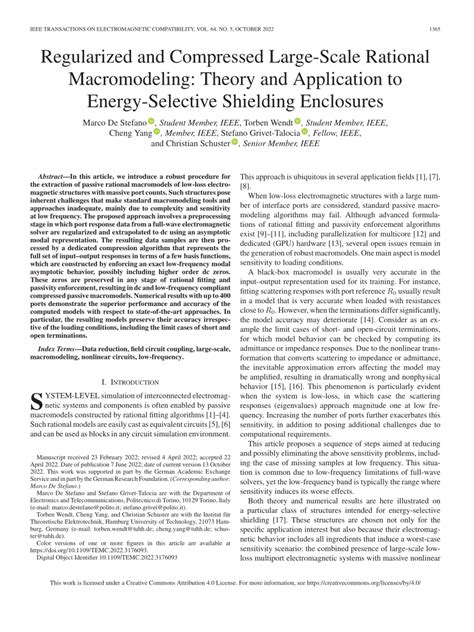 Pdf Regularized And Compressed Large Scale Rational Macromodeling Theory And Application To