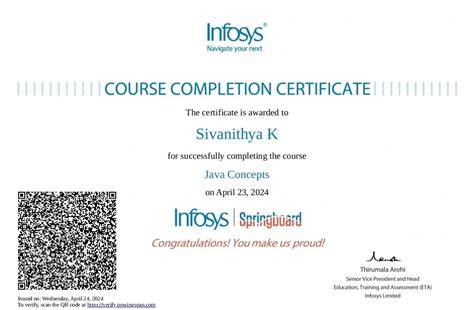 Infosysspringboard Javaconcepts Sivanithya K