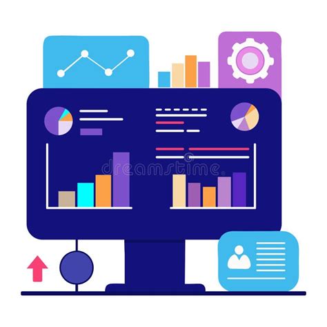 Futuristic Data Analytics Dashboard With Graphs Stock Illustration Illustration Of Tech