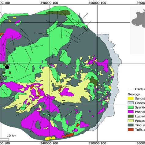 Geological Map Of Pcam With The Sample Location Black Dot Geological
