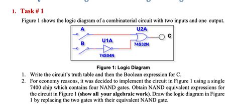 Solved O U 1 Task 1 Figure 1 Shows The Logic Diagram Of A