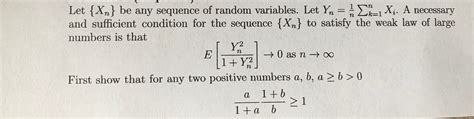 solved let {xn} be any sequence of random variables let yn