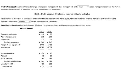 Solved The Dupont Equation Shows The Relationships Among