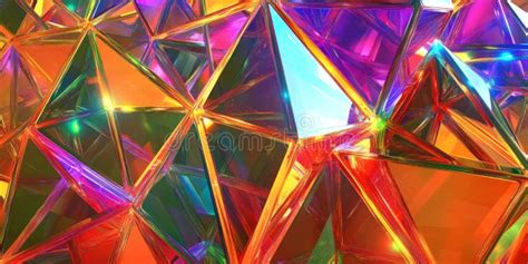 A Geometric 3d Background With Interlocking Triangular Prisms Forming A