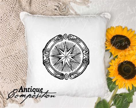 Celestial Clip Art Vintage Star Printable 9 Point Star Sublimation