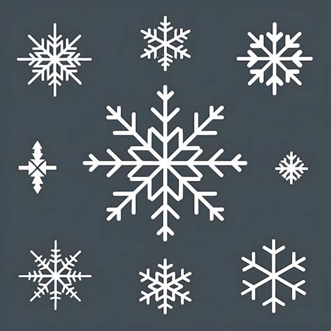 Premium Photo Elegant Snowflake Clip Art Collection