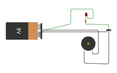 Circuit Design Alarm Tinkercad
