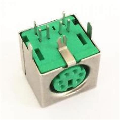 PS Female Connector PCB Mount Type PS Pin Mini DIN Plug GREEN