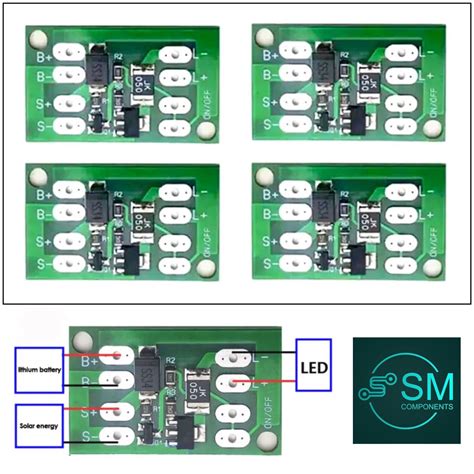 4pcs Solar Lithium Battery Charging Driver Regulator Controller Module Sm Components