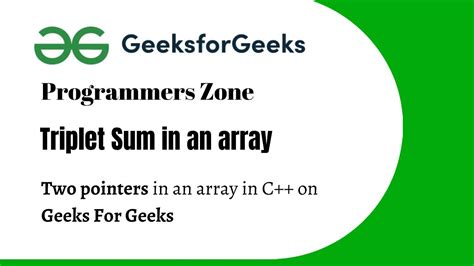Triplet Sum In Array Gfg Find If Theres A Triplet In Array Which