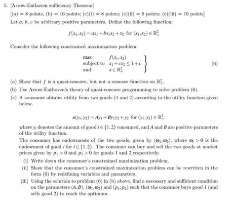5 Arrow Enthoven Sufficiency Theorem A 8