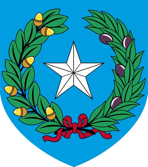 The Coat Of Arms Of The Republic Of Texas In A Traditional Heraldic
