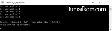 Tutorial Belajar C Jenis Jenis Operator Logika Bahasa C Duniailkom