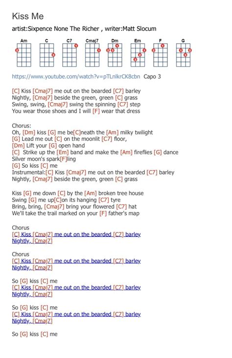 Last Kiss Guitar Chords
