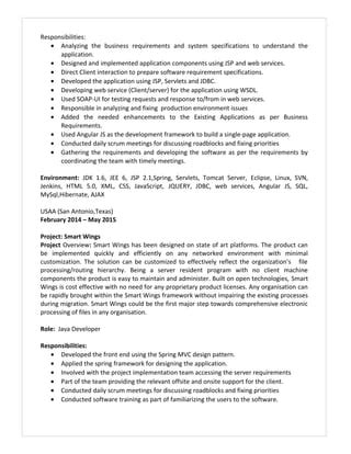 Resume Joseph Gregory Java PDF