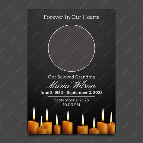 Premium Vector Obituary Template Design