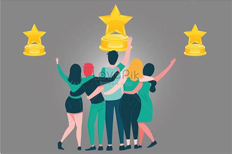 성공과 승리 일러스트 무료 다운로드 Lovepik