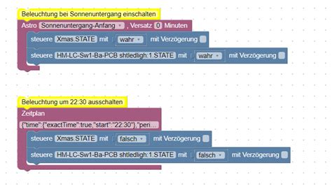 Blockly System Blöcke Smarthome Tricksde