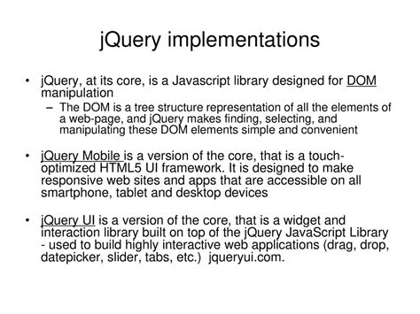 Introduction To Jquery Ppt Download