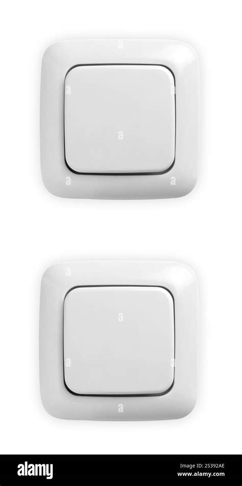 White Light Switch Isolated On White Background White Light Switch