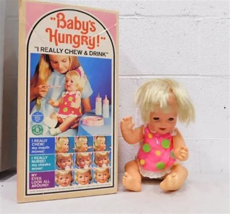 Vintage 1966 Mattel Baby S Hungry Doll In Box Etsy