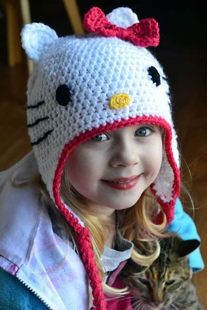 Crochet In Color Hello Kitty Hat Pattern