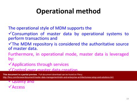 Master Data Management Mdm And Enterprise Architecture Ea Setup