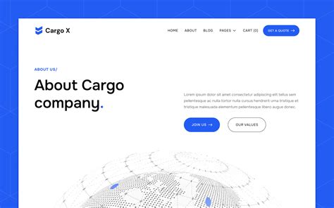 Cargo X Website Page Template For Webflow