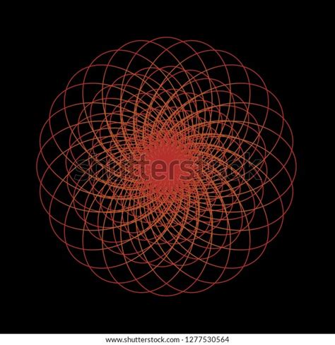 Abstract Spirograph Art Parabolic Curve Line Stock Vector Royalty Free