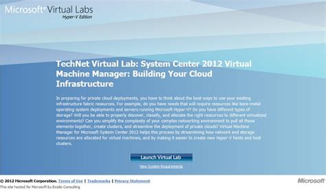 Technet Virtual Lab System Center 2012 Virtual Machine Manager