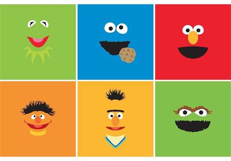 Sesame Street Characters Vector Art Icons And Graphics For Free Download