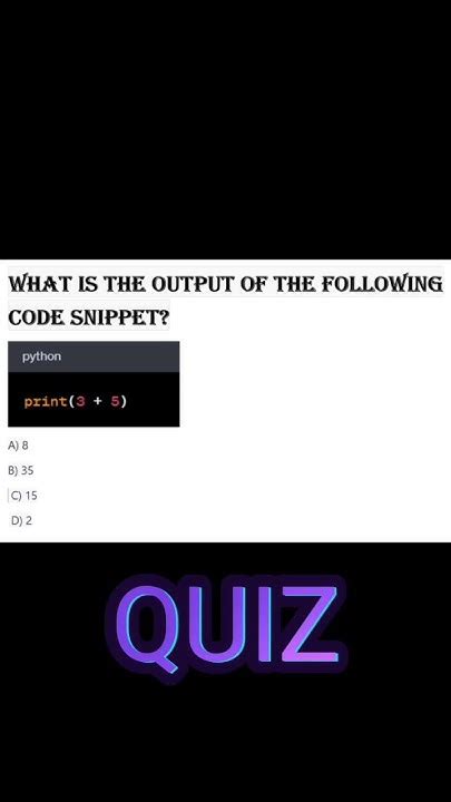 Answer The Python Quiz Python Ytshorts Pythonforbeginners Shorts Coding Youtube