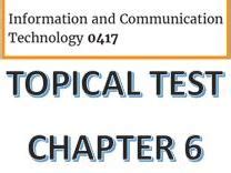 IGCSE ICT Topical Test Chapter Teaching Resources