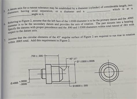 5 A Datum Axis For A Runout Tolerance May Be