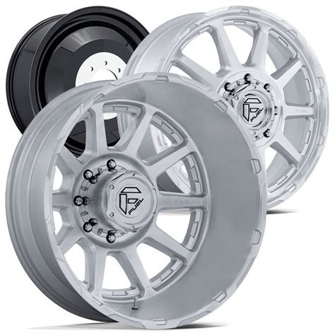 22 Fuel Wheels D912 Circuit Dually Gloss Silver With Machined Face Off
