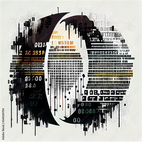 Wide Format Binary Code Illustration A Diagram Of A City Illustration