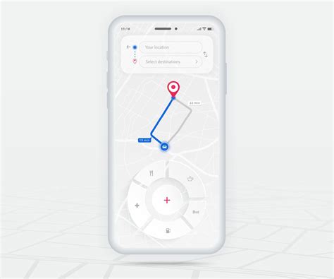 map gps navigation app ux ui concept mobile map application